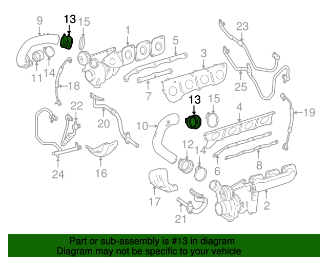 278-094-15-91 - Turbocharger Intercooler Pipe Adapter 2011-2020 ...