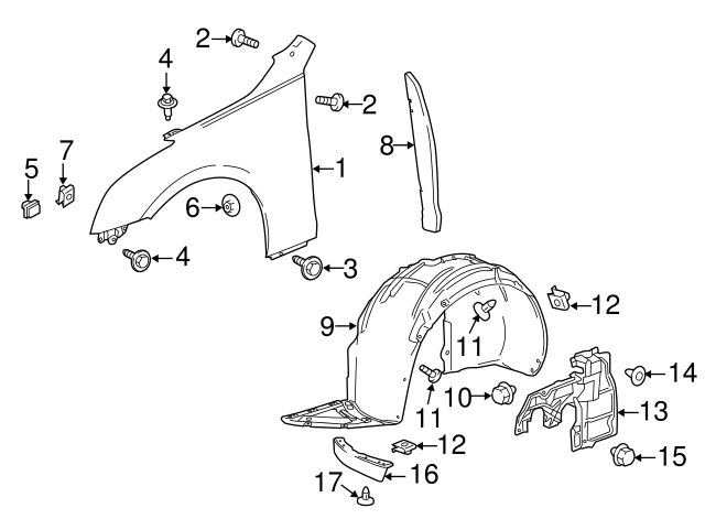 2013-2018 Cadillac ATS Lower Deflector 22795858 | GMC Parts Canada