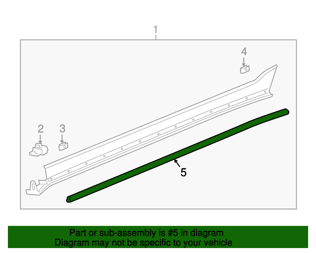 84160201 - Side Door Lower Auxiliary Weatherstrip 2018-2024 GMC Terrain ...
