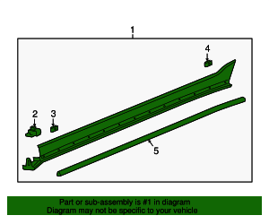 2018-2024 GMC Terrain Molding 85642238 GM | GMPartsDirect.com