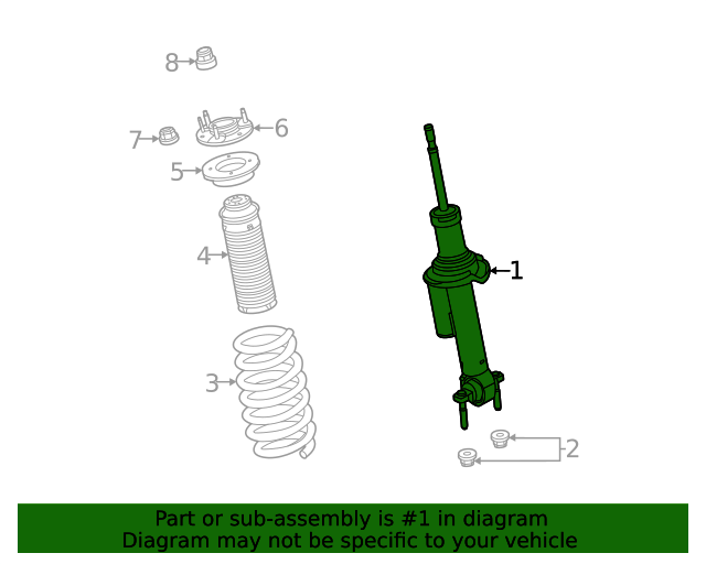 2021-2024 Ford Bronco Shock Absorber Assembly MB3Z-18124-E | Varsity Ford