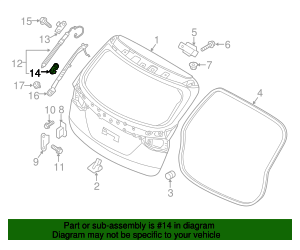 2015-2018 Hyundai Santa Fe Sport Lift Cylinder Lower Bracket 81772 ...