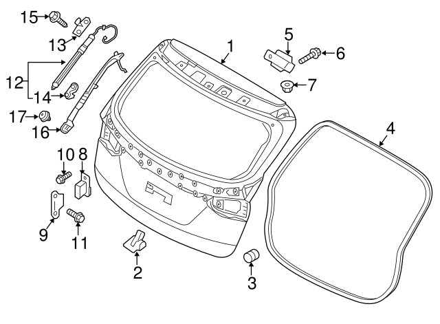 2015-2018 Hyundai Santa Fe Sport Lift Cylinder Lower Bracket 81772 ...