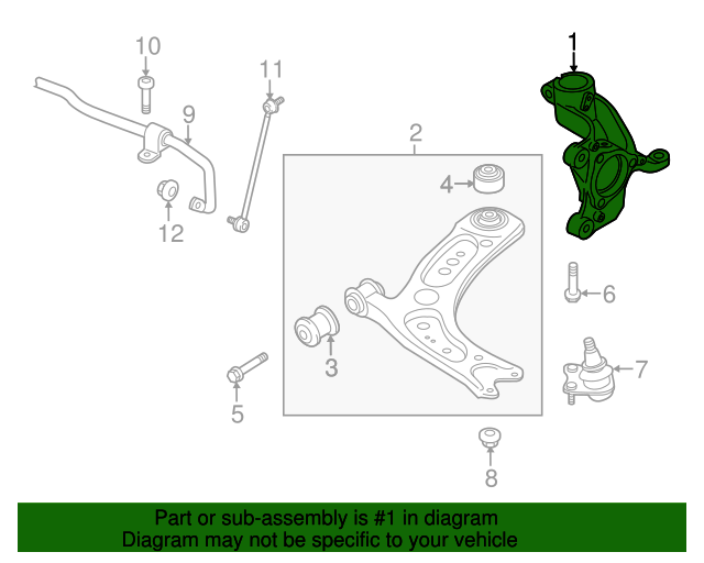 5Q0-407-253-A - Steering Knuckle 2015-2024 Audi | Audi OEM Parts