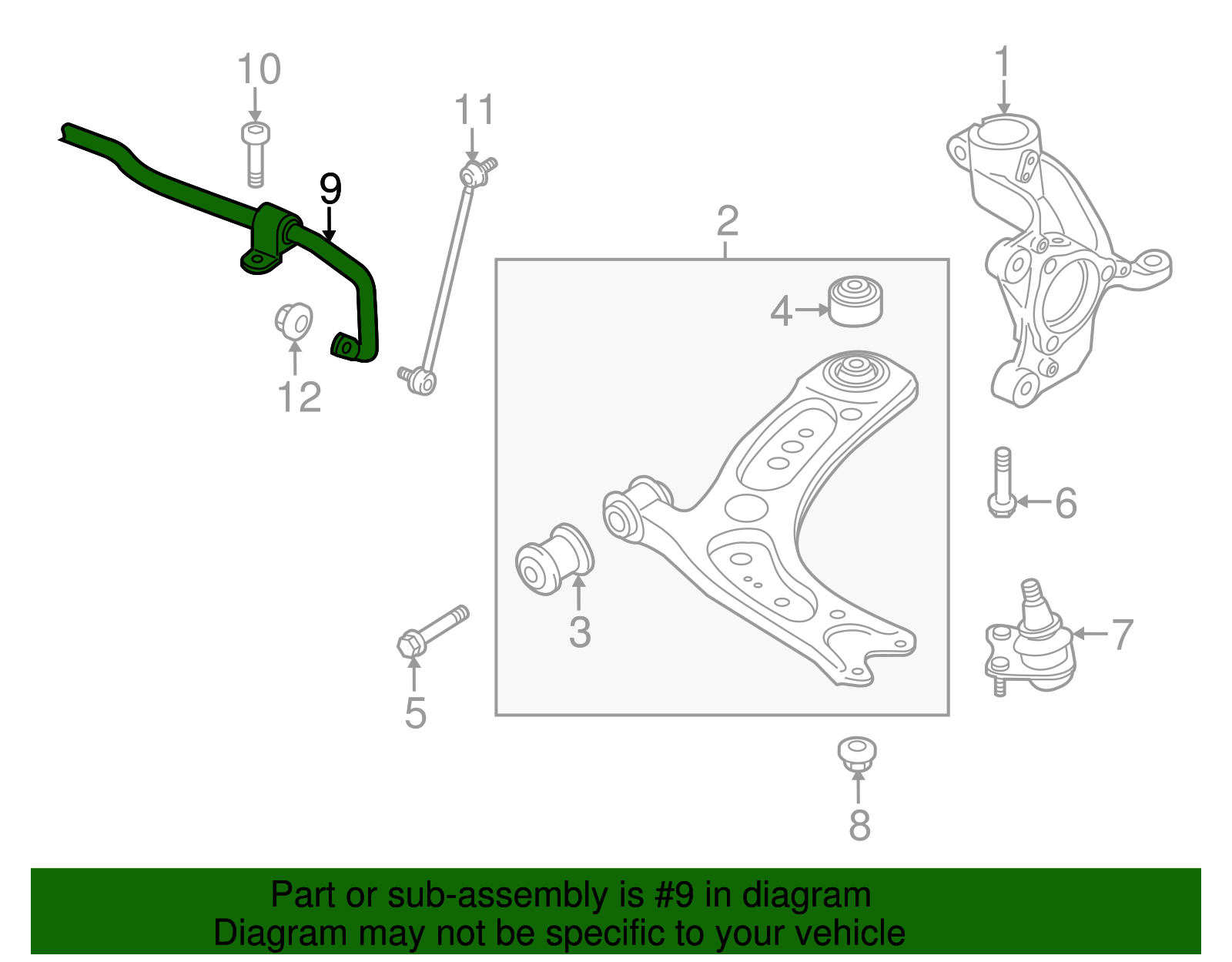 5Q0-411-303-Q - Stabilizer Bar 2015-2024 Audi | Audi OEM Parts