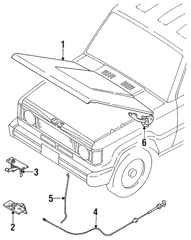 1984-1991 Isuzu Trooper Hinge 8944916251 | Isuzu Parts Center