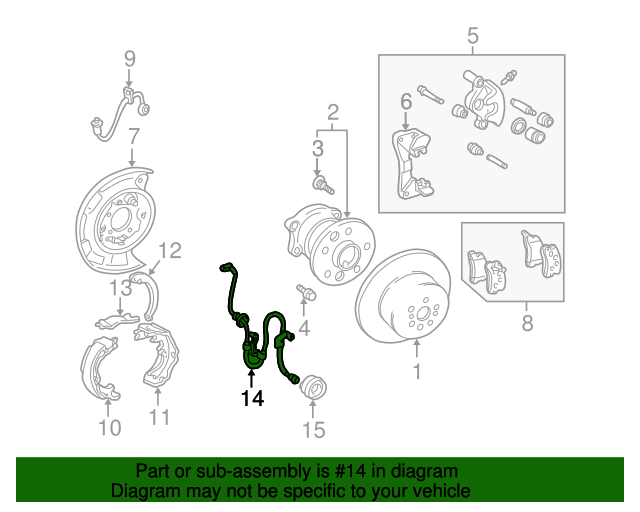 2002-2006 Lexus ABS Wheel Speed Sensor Wiring Harness 89516-33020 ...