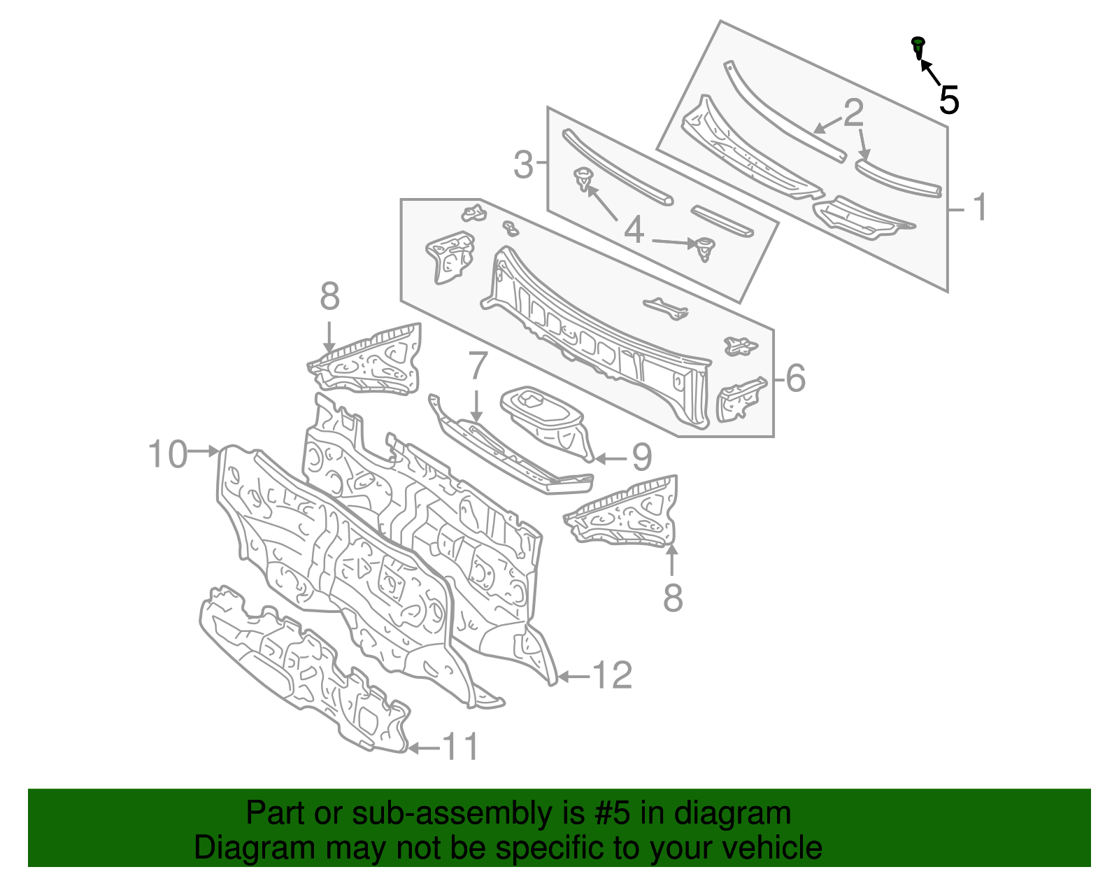 Genuine Toyota Cowl Molding Clip part# 90467-07195 for 2001-2005 Toyota ...