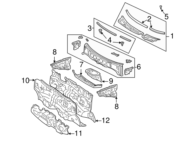 55700-42440 - Cowl Panel 2001-2005 Toyota RAV4 | AutoNationParts.com
