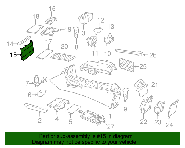 2014-2016 Mercedes-Benz Trim Panel 212-680-75-07 | MB OEM Parts
