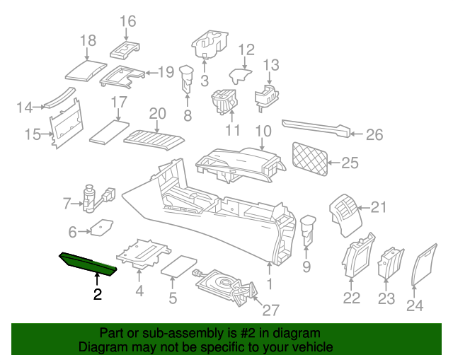 2014-2016 Mercedes-Benz Side Trim 212-690-69-62 | MB OEM Parts