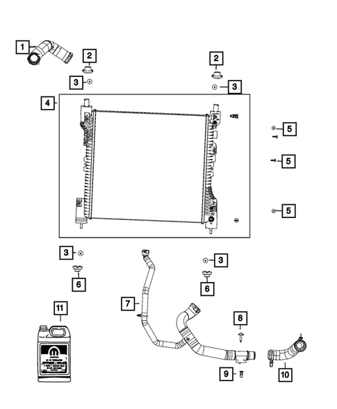 Radiator and Related Parts; Charge Air Cooler for 2021 Jeep Grand ...