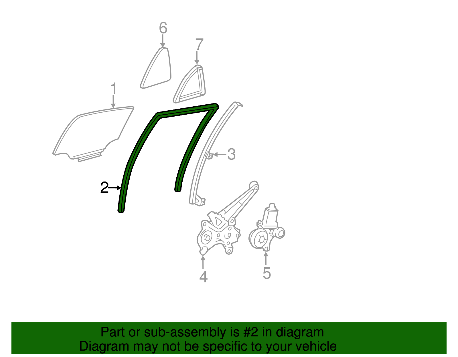 68152-AC030 - Run Channel - 2005-2012 Toyota Avalon | Nucar Toyota Parts
