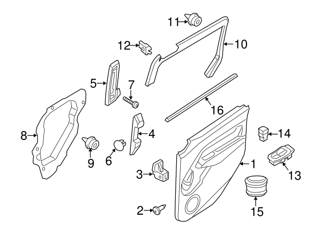 2014-2021 Ford Transit Connect Upper Trim Retainer -W712474-S300 ...
