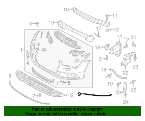 2016-2018 Audi Strip 4G8-807-967-J | Genuine Audi Part