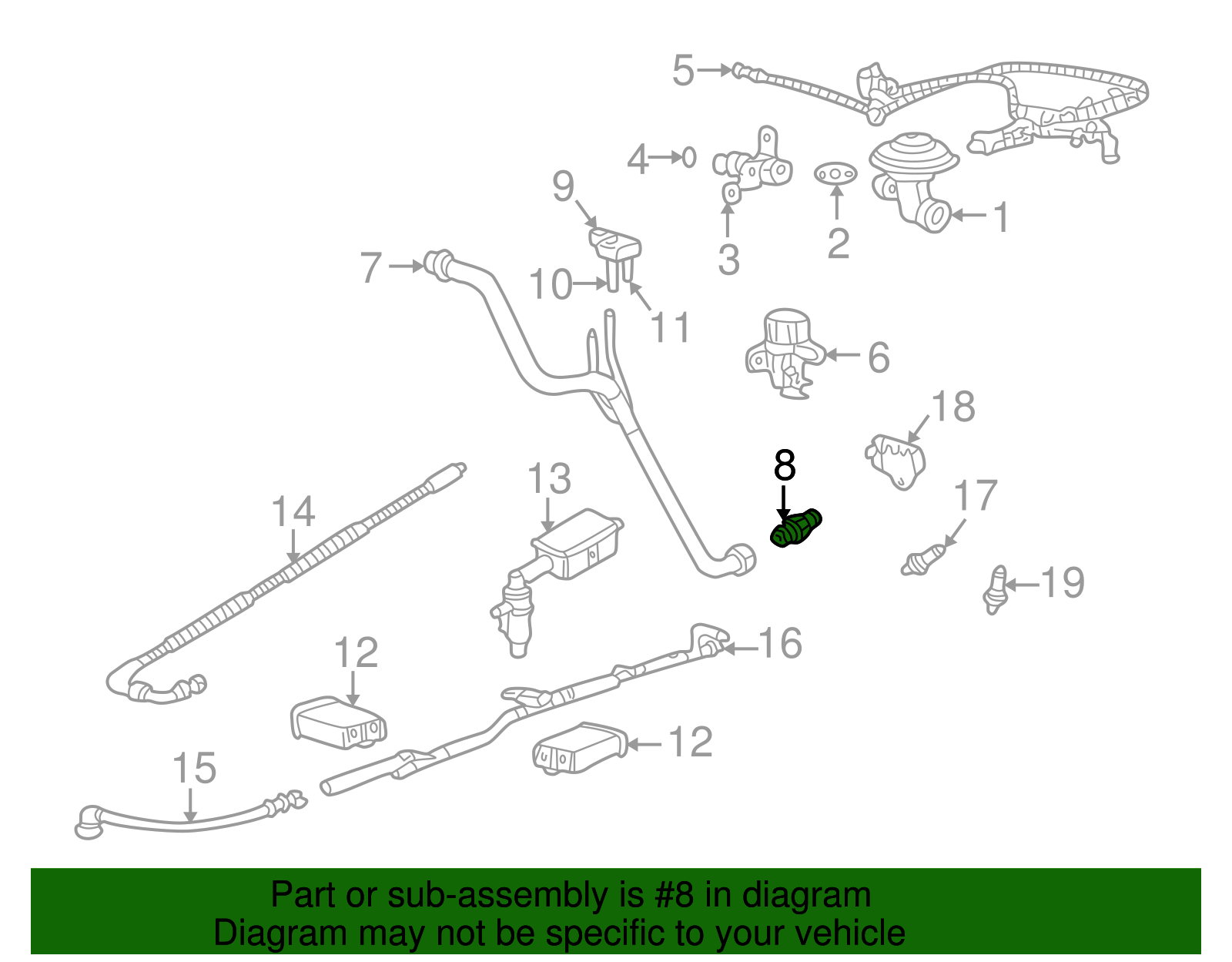 2002-2005 Ford Egr Tube Connector F57Z-9F485-A | TascaParts.com