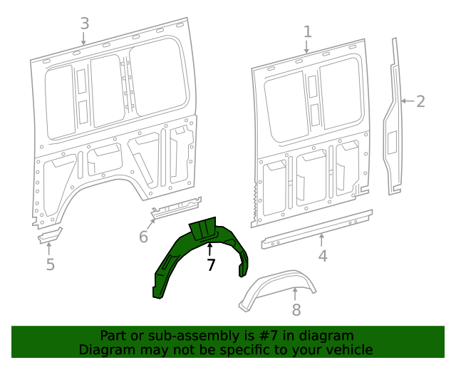 9076302700 - Inner Wheelhouse 2019-2022 Mercedes-Benz | Mercedes-Benz ...