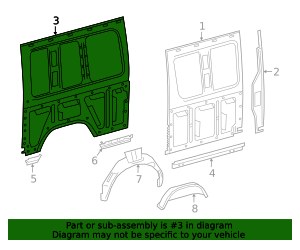 906-636-13-10 - Inner Side Panel 2014-2024 Mercedes-Benz | Mercedes ...