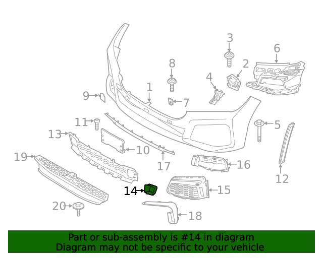 51118076414 - 2020-2022 BMW Bezel (51-11-8-076-414) | BMW of South ...