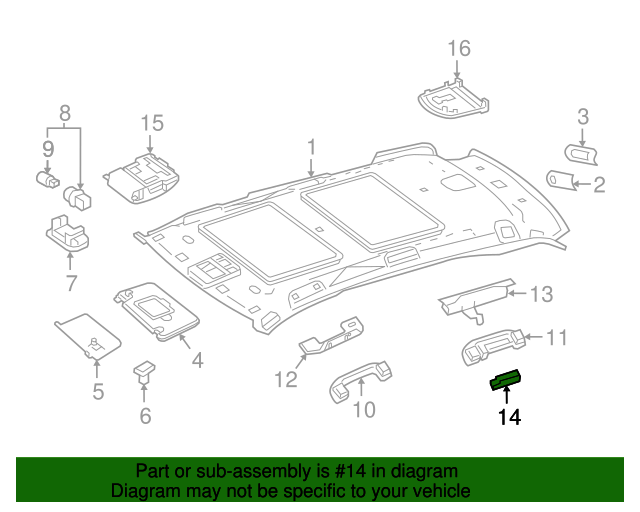 166-906-69-01 - Courtesy Lamp 2012-2020 Mercedes-Benz | Mercedes-Benz ...
