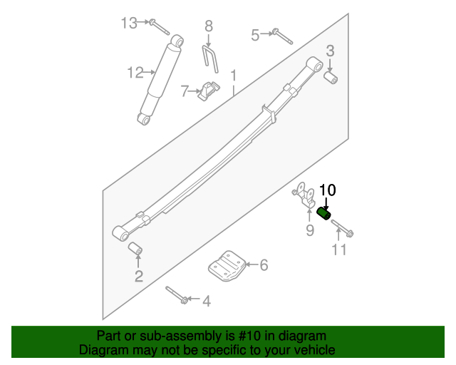 2004-2015 Nissan TITAN Leaf Spring Assembly Rear Bushing 55047-7S200 ...