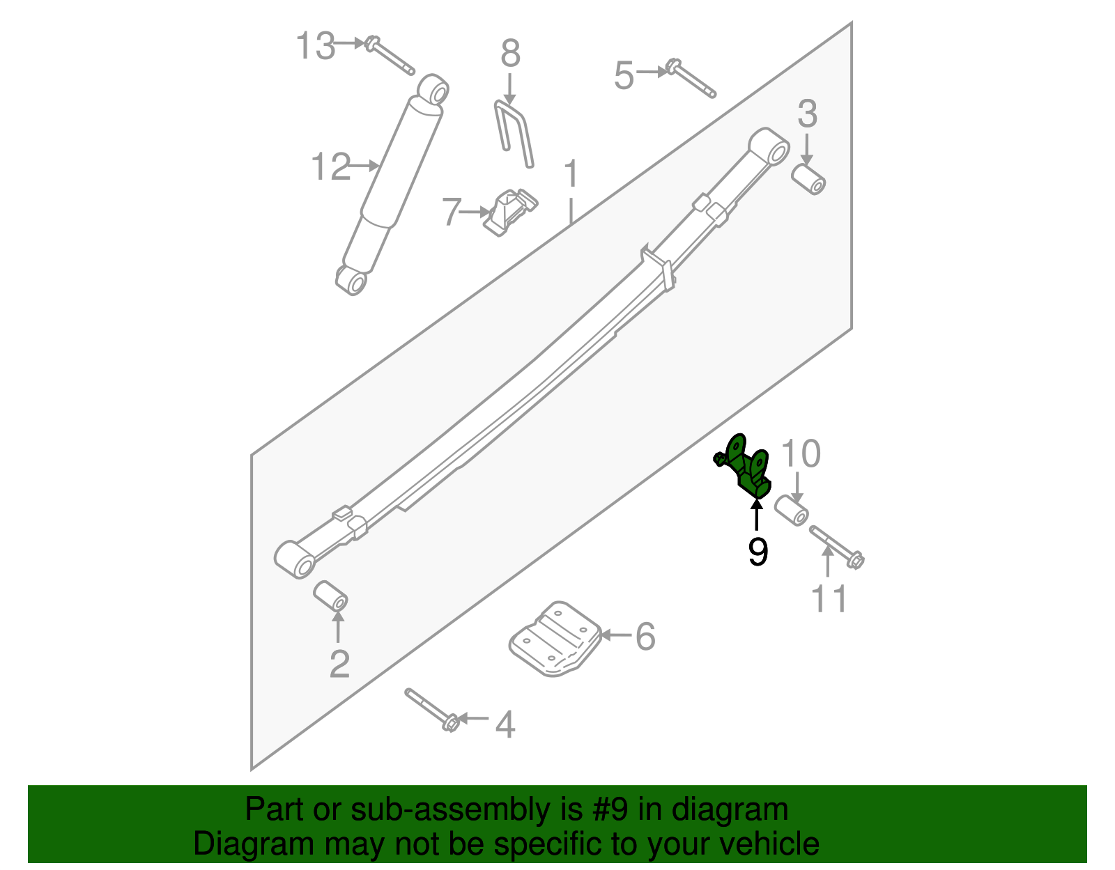 55220-ZR00B - Leaf Spring Assembly Spacer 2004-2024 Nissan | Nissan ...
