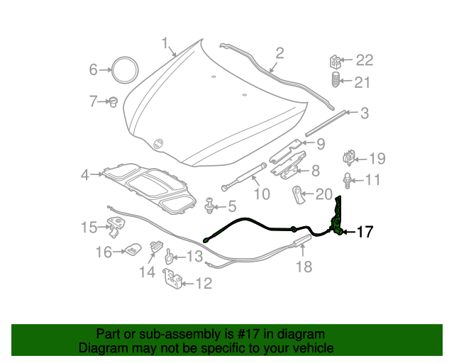 51-23-7-184-451 - Release Cable - 2007-2010 BMW | Buy BMW Parts Now