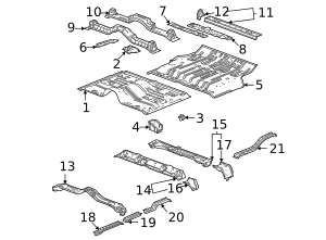 2021-2024 GM Underbody Number 2 Cross Sill 84733378 | TascaParts.com