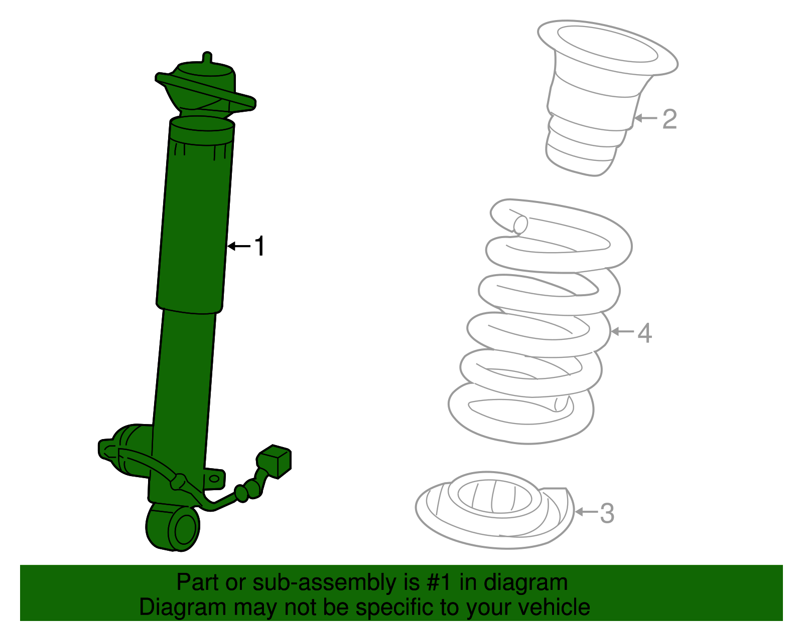 2010-2016 Cadillac SRX Premium Monotube Rear Shock Absorber 22856938 ...