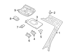 2019-2023 Mercedes-Benz Roof Opening Trim 205-690-01-06-9J24 ...