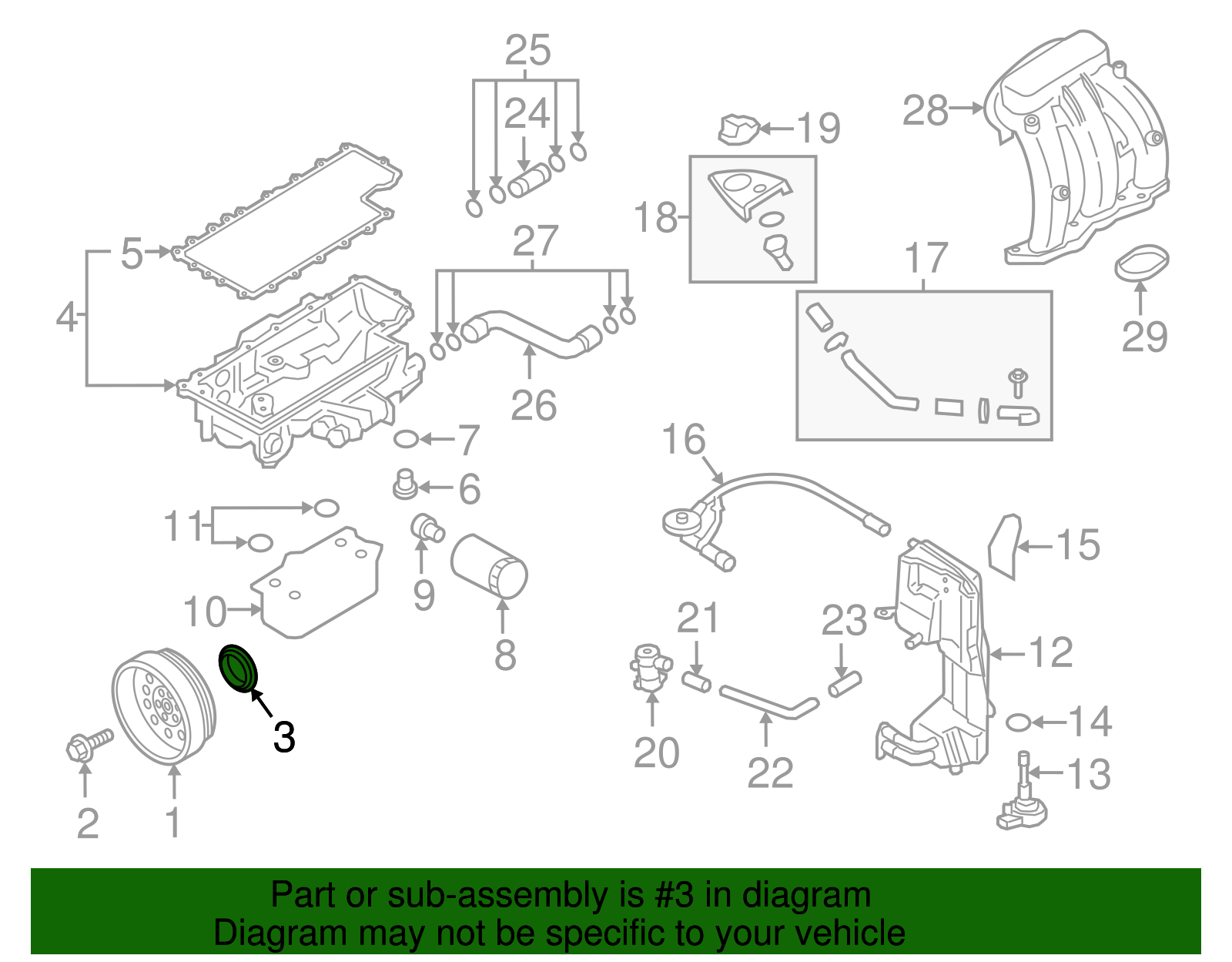 2014-2024 Porsche Engine Crankshaft Seal 0PB-105-247-B | Sunset Porsche ...