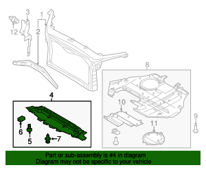 AE5Z-8327-B - Lower Deflector 2010-2012 Ford Fusion | Group 1 Auto Parts