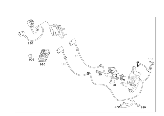 204-540-03-17 - Rotational Speed Sensor 2008-2015 Mercedes-Benz ...