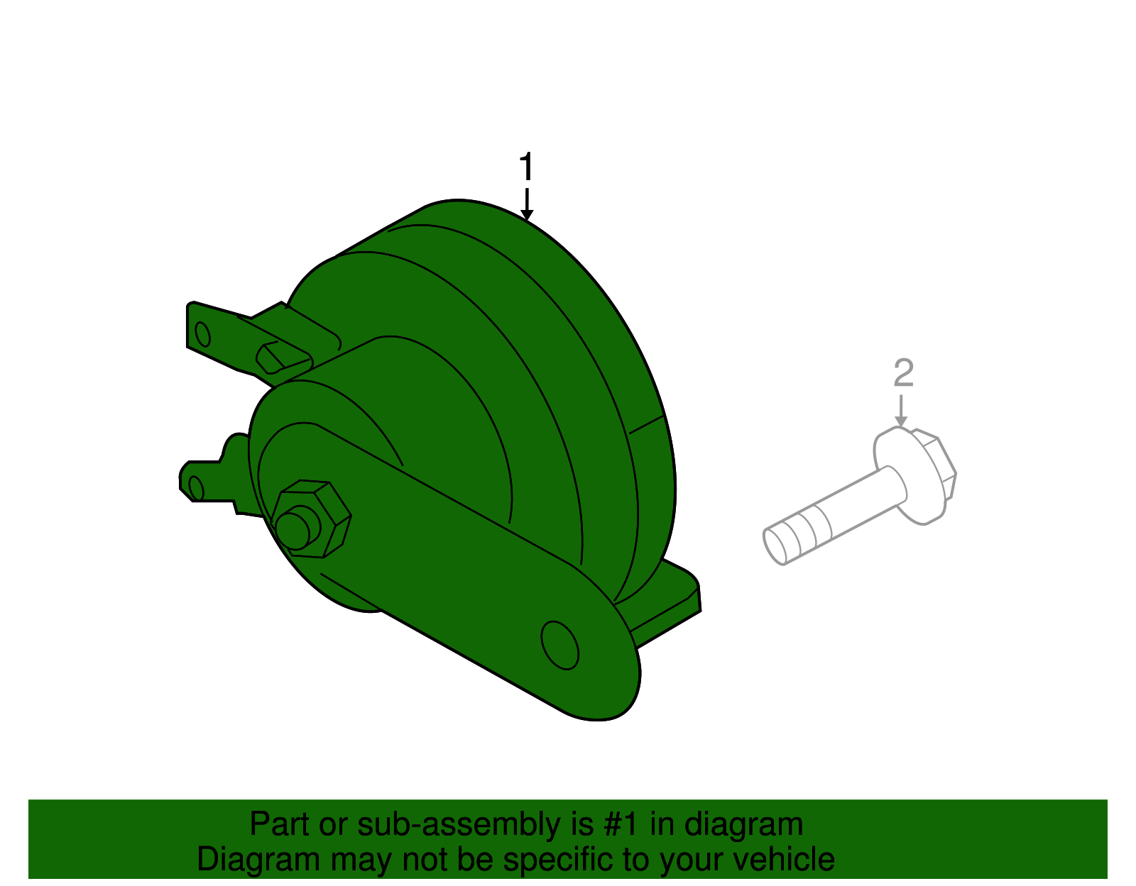 2006-2008 Nissan Horn 25620-ZP51B | Olympia Nissan/Nissanparts.cc