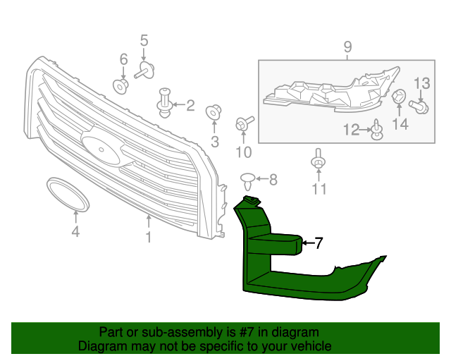 2015-2017 Ford F-150 Trim Molding FL3Z-17C754-BPTM | OEM Parts Online