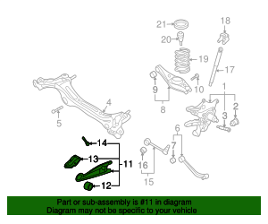 2007-2008 Hyundai Entourage Trailing Arm 55100-4D000 | QuirkParts