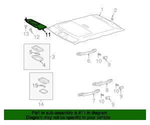 2005-2006 Lexus ES330 Sun-Visor 74310-33A00-A1 | OEM Parts Online