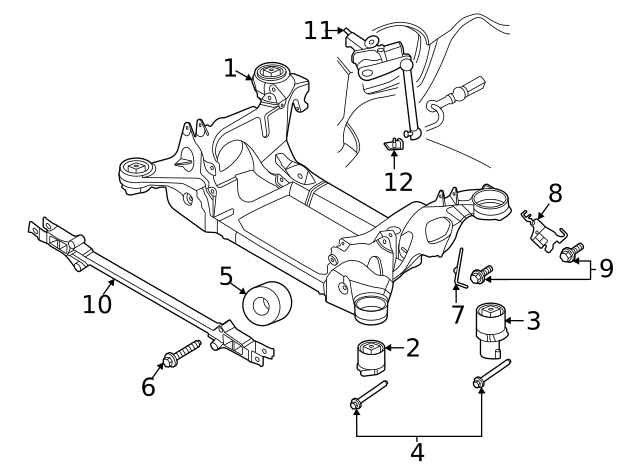 2020-2023 Porsche Taycan Mount Bolt PAF-912-721 | Sunset Porsche Parts