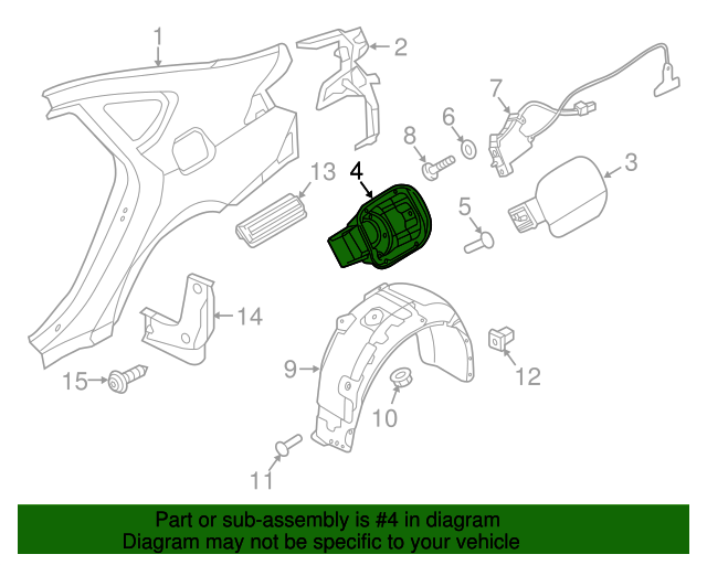 81595-B1000 - Fuel Filler Housing 2015 Hyundai Genesis | AutoNation Parts
