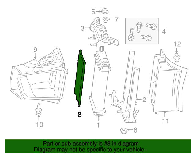 2016-2019 Cadillac CTS Radiator Protector 84186093 GM | GMPartsDirect.com