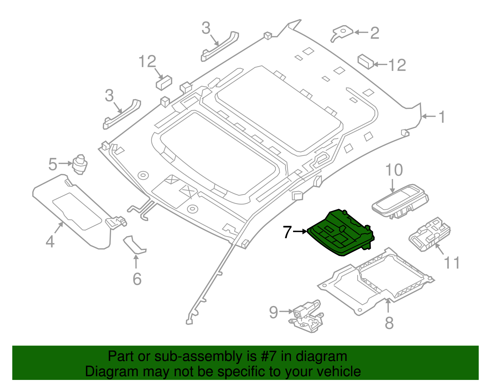 26430-4RD7A - 2017-2018 Nissan Maxima - Map Lamp Assembly | Anicra ...