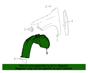 2021-2024 Cadillac Front Passenger Side Wheelhouse Liner (Replaces ...