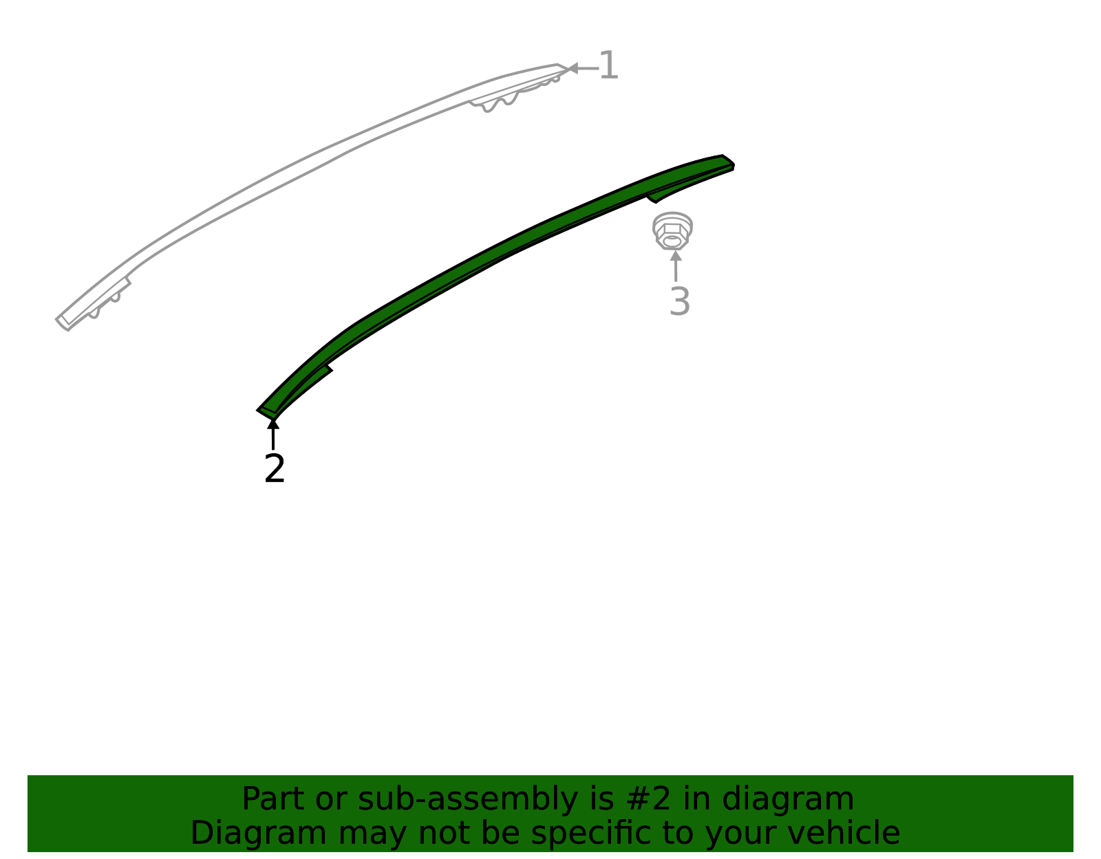 2018-2023 Jaguar E-Pace Roof Rail J9C2543 | JaguarParts.com