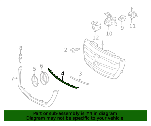 91088541007F24 - Trim Molding 2019-2021 Mercedes-Benz | Mercedes-Benz ...
