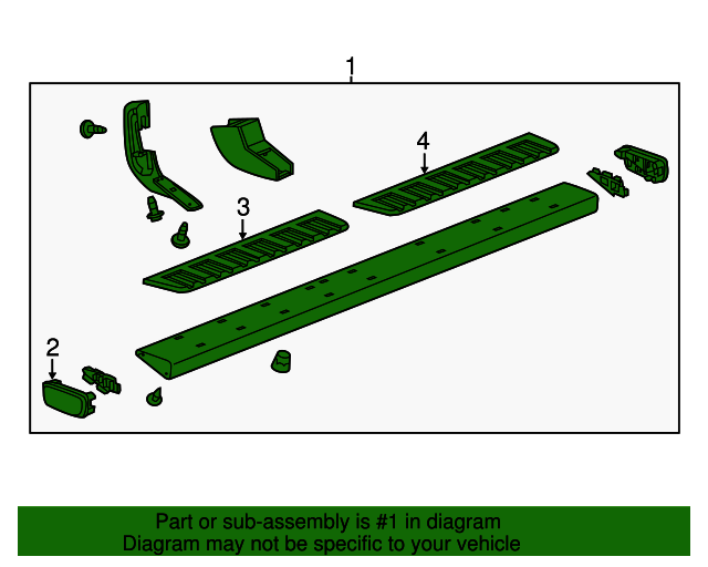 2015-2020 GM Assist Steps, Rectangular, Chrome 84112236 | GMPartsDirect.com