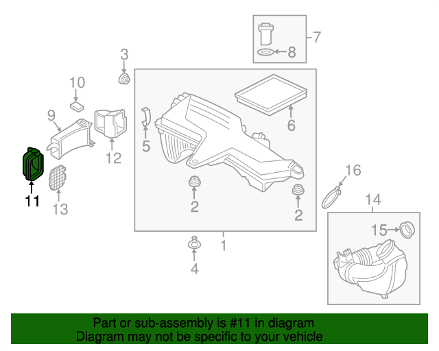 13717613156 - 2012-2020 BMW Inlet Duct (13-71-7-613-156) | BMW of South ...