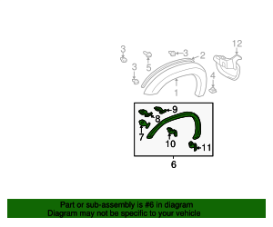 75085-0C010 - Wheel Arch Molding 2000-2006 Toyota Tundra | AutoNation Parts
