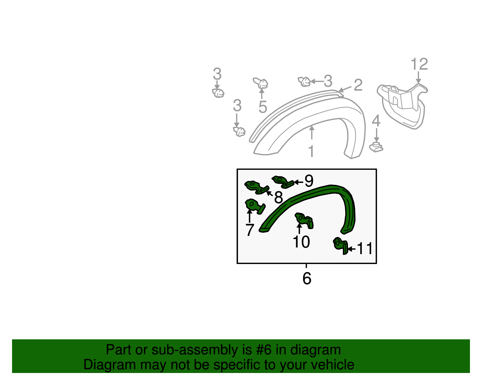2000-2006 Toyota Tundra Wheel Opening Molding 75085-0C010 | Toyota ...