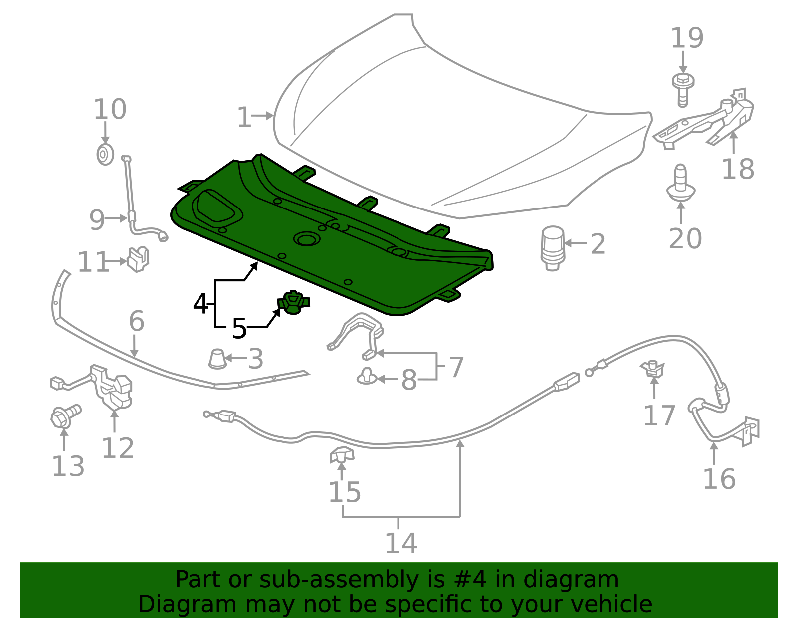 74141-TGG-A00 - High-Quality Hood Insulation Pad for 2017-2021 Honda ...