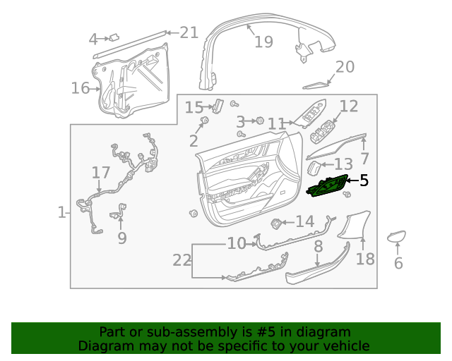 2020-2021 Cadillac Handle, Inside 84407719 | GMPartsDirect.com